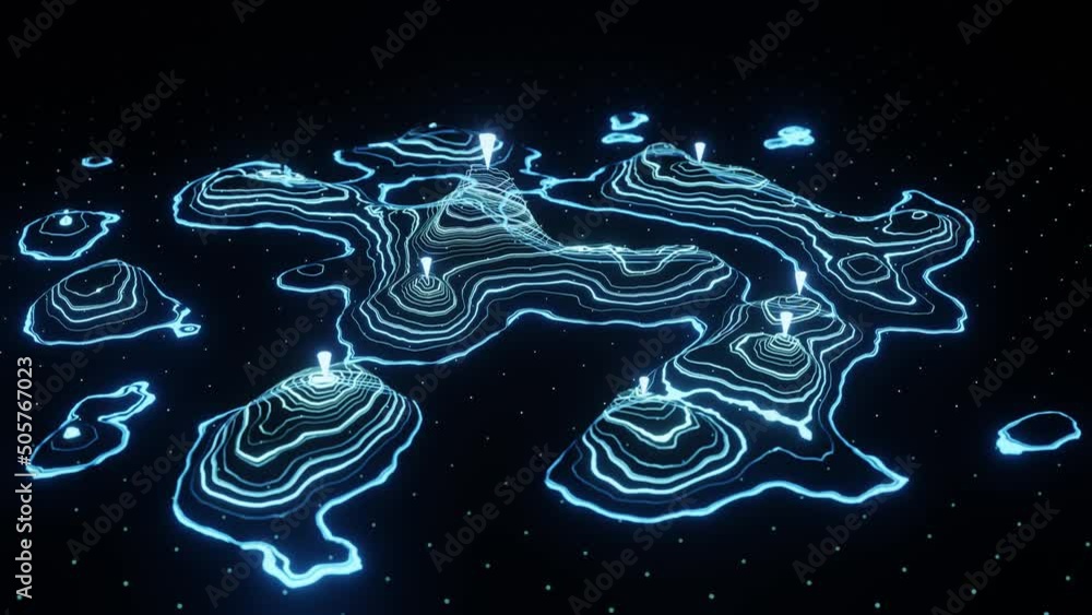 3D Topographic map. Abstract background of topographic map. Contour map ...