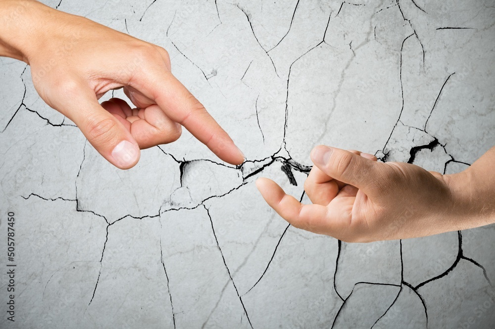 Art photo of Adam, as a photographic imitation.The flash of light is to ...