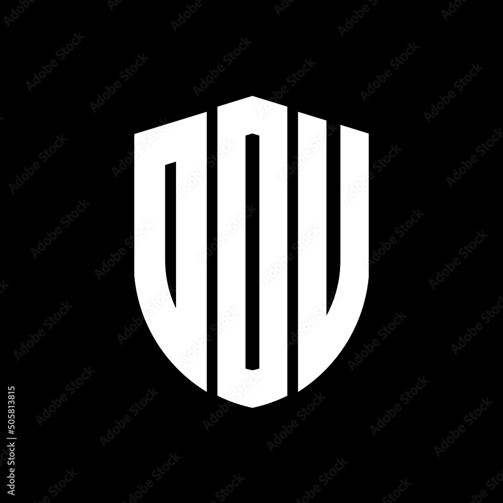 ODU letter logo design. ODU modern letter logo with black background ...