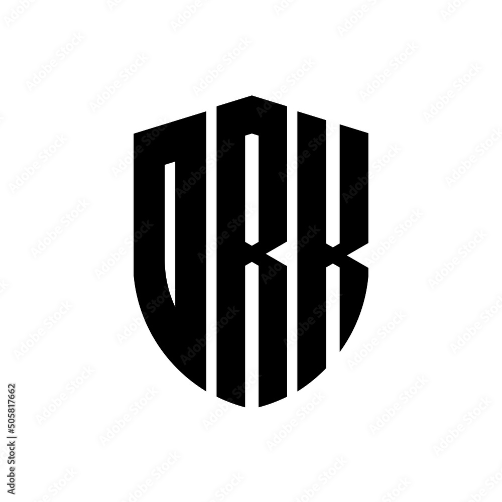 ORK letter logo design. ORK modern letter logo with black background ...