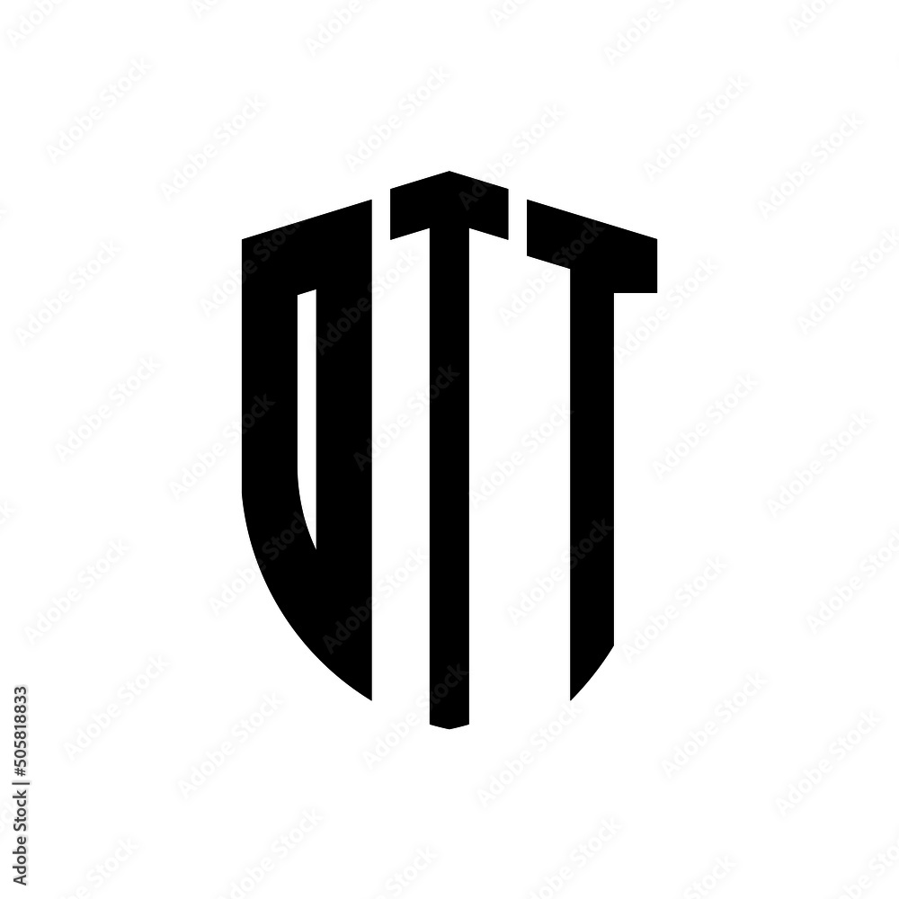 OTT letter logo design. OTT modern letter logo with black background. OTT creative letter logo ...