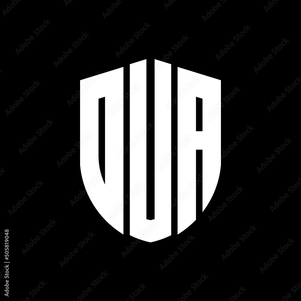 OUA letter logo design. OUA modern letter logo with black background ...