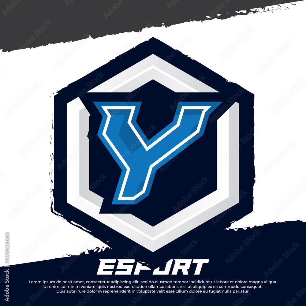 Letter initial Y gamer logo design, esport logo design illustration ...