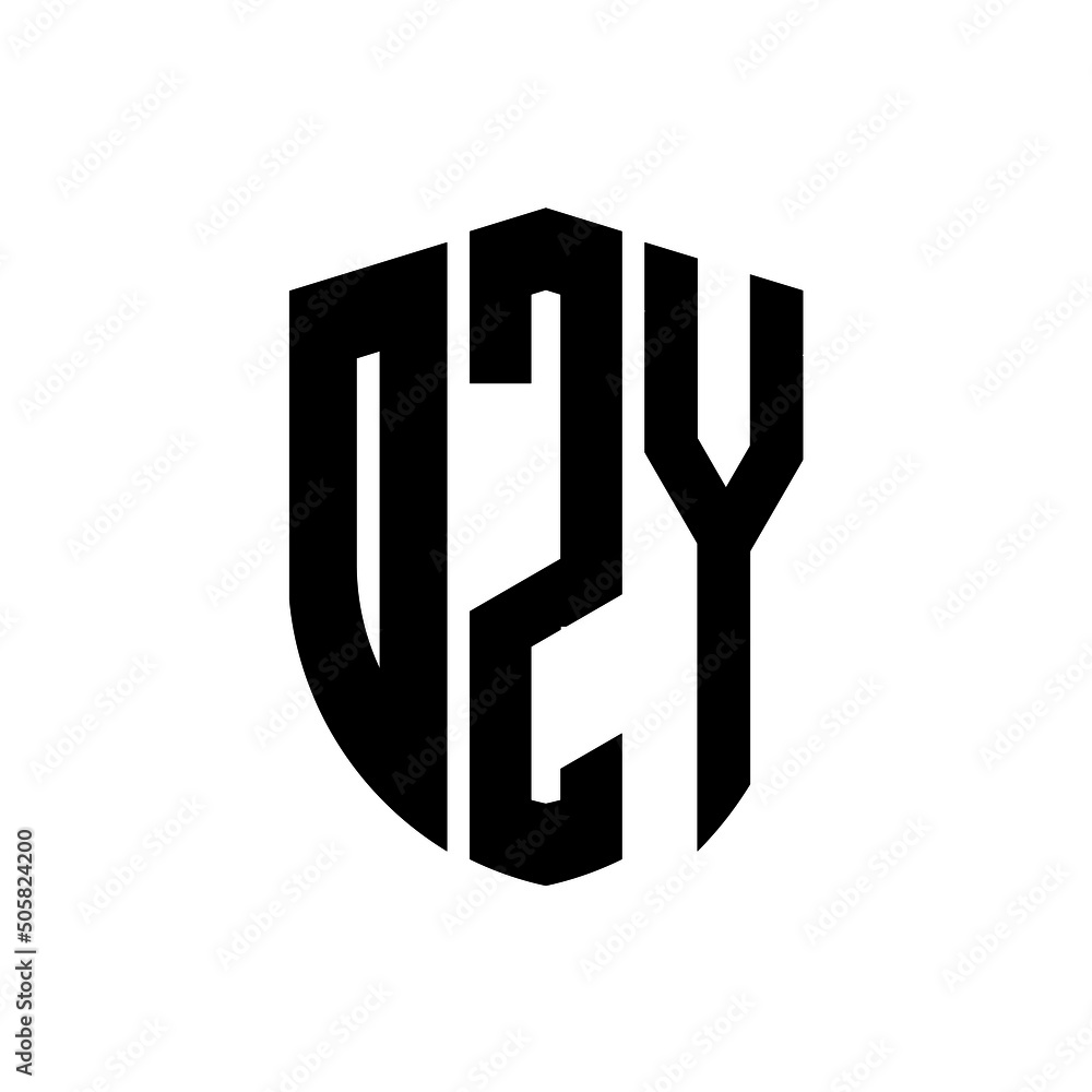 OZY letter logo design. OZY modern letter logo with black background ...