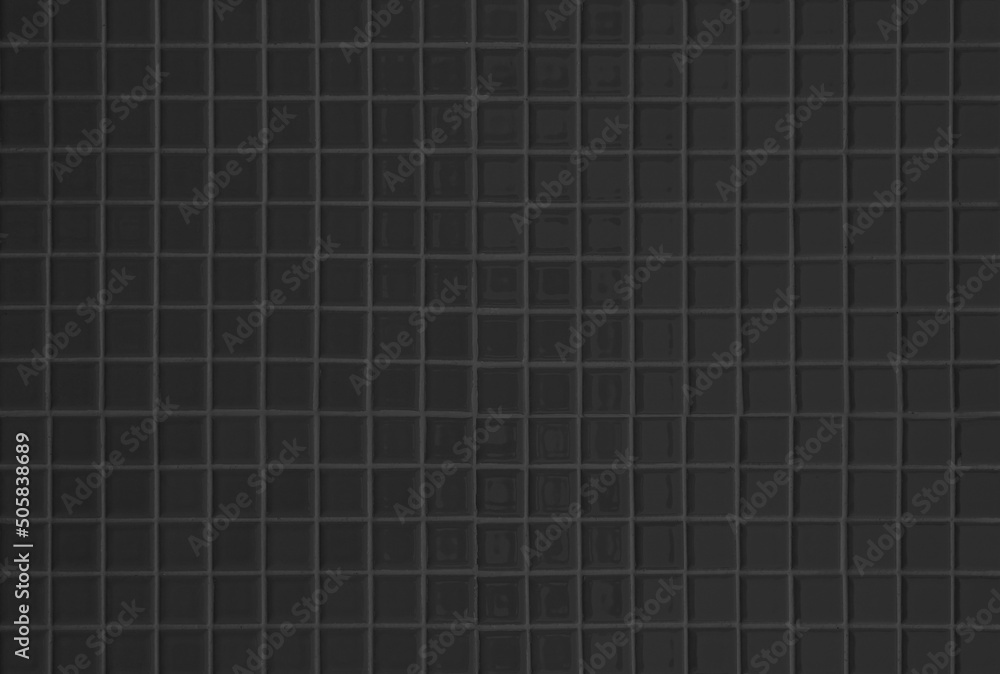 Black tile high resolution real photo background. Dark grid tiles wall ...
