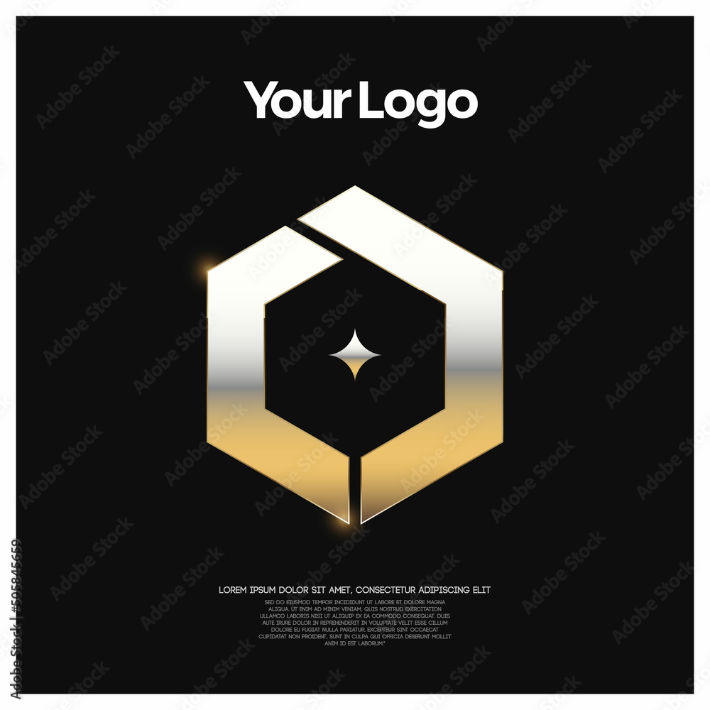 Gold letter CJ symbol for your brand logo design Stock Vector | Adobe Stock