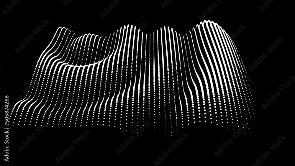 Sinusoidal formula distortion sine wave and waveform. Graph of a 3d ...