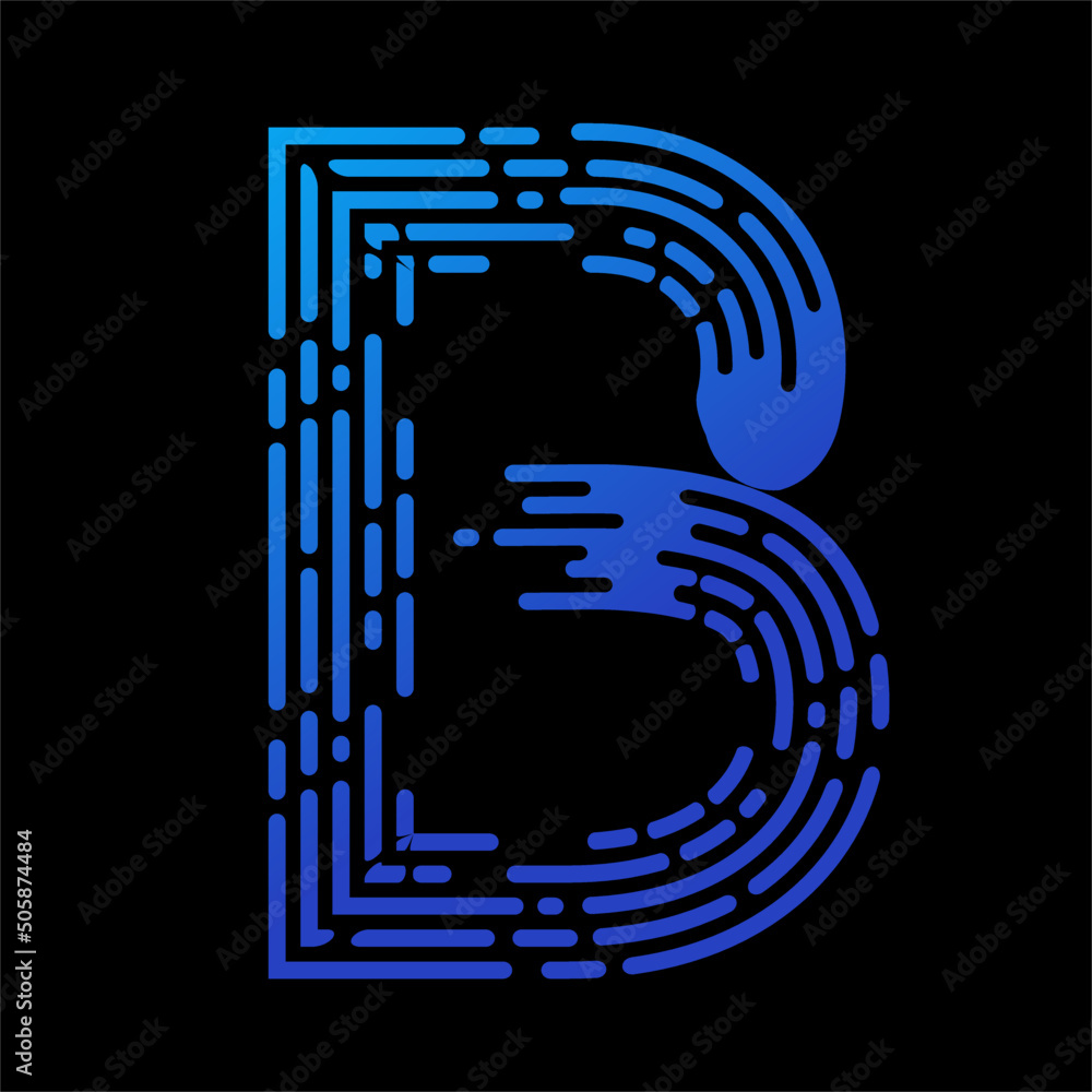Letter B textured vector illustration | Letters with texture for ...