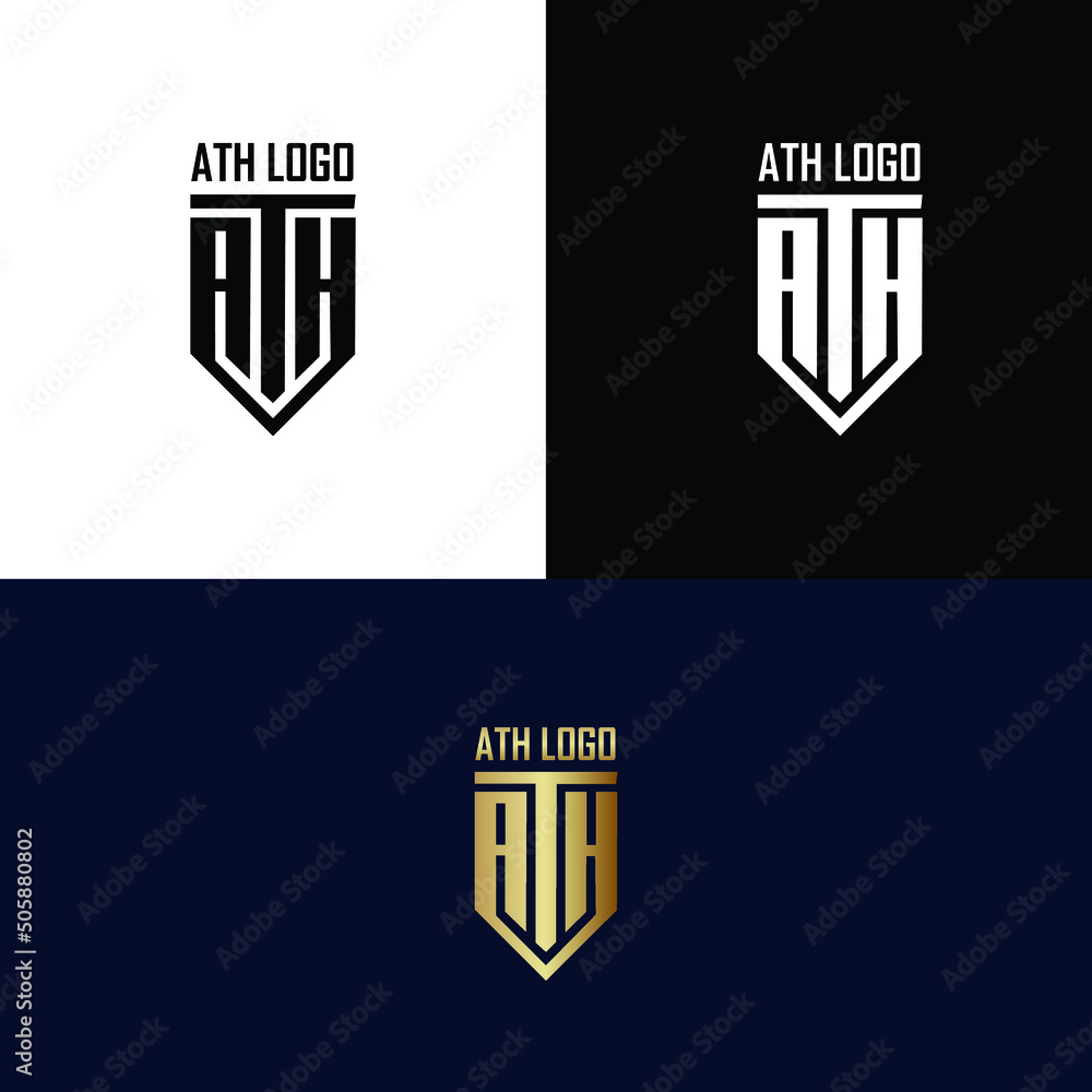 ATH sports business logo or TAH icon, letter, and monogram logo design ...