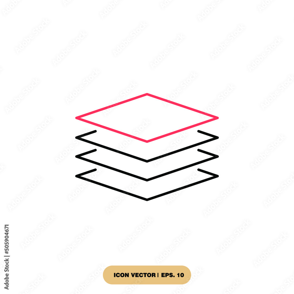 layer icons symbol vector elements for infographic web Stock Vector ...