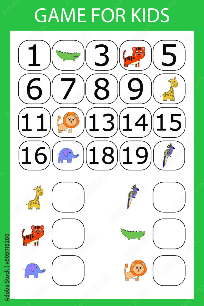 Math educational game for kids. Fill in the line, write the missing ...