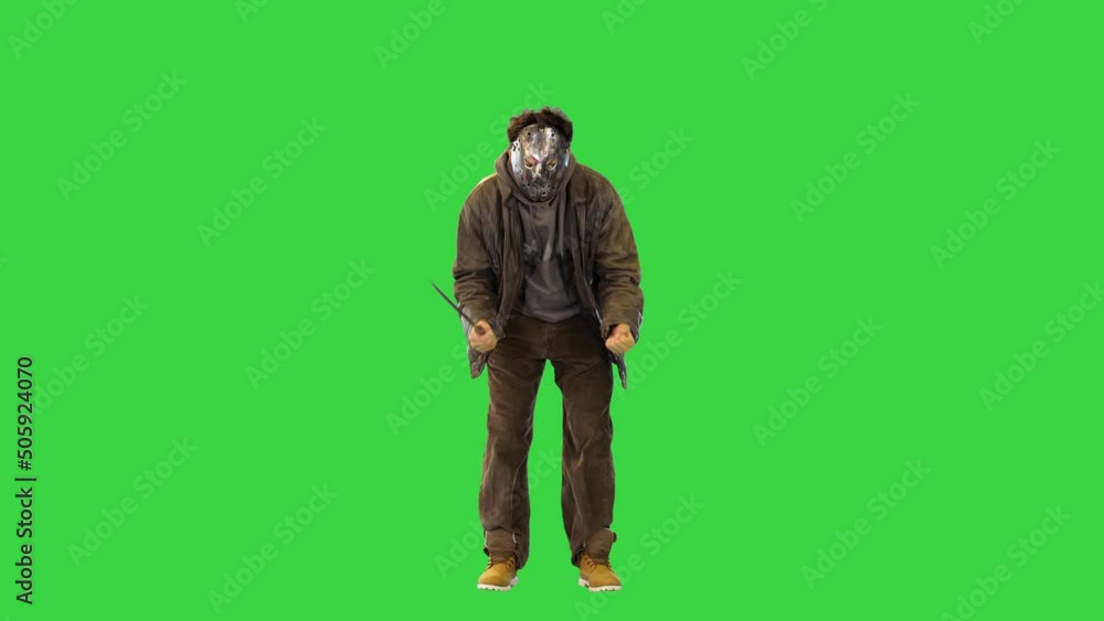 Crazy maniac screaming failed to murder victim Angry murderer in anger ...