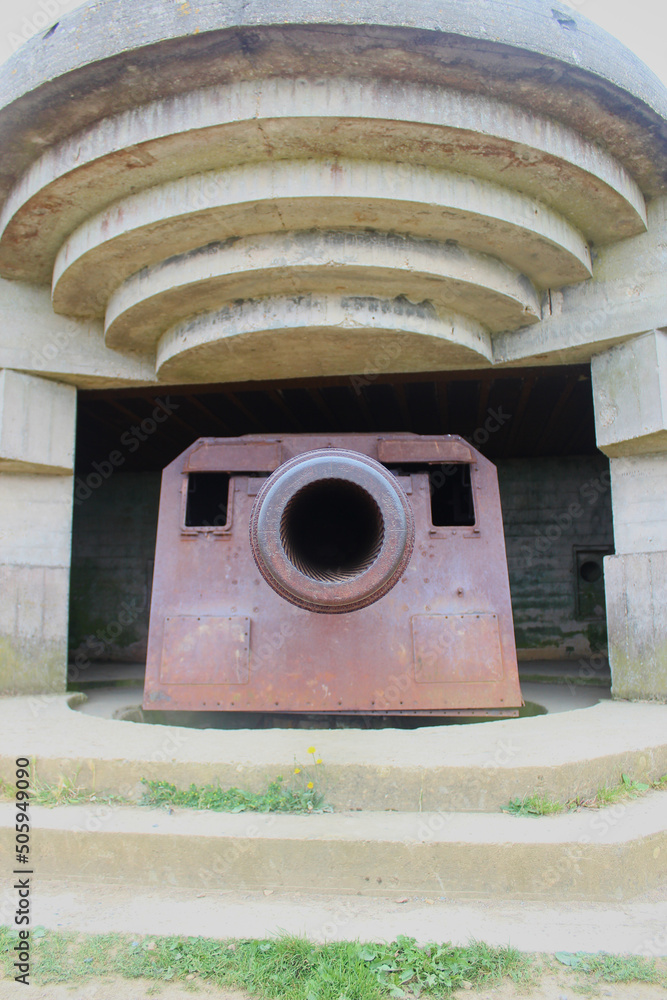 Remains of the german Battery which was captured on June 07 1944 ...