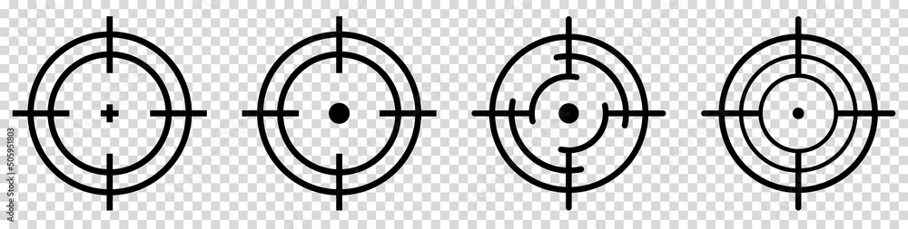 Target icons set. Flat design style. Symbol for your website design ...
