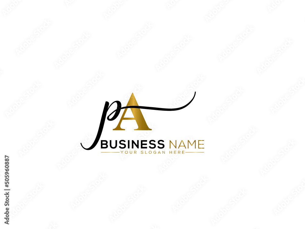 Signature PA Letter Logo, Letter Pa ap Signature Logo Icon Vector For ...