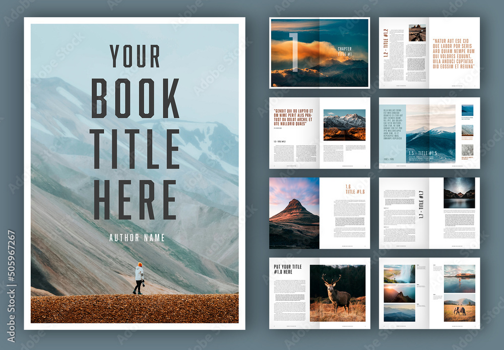 Book Layout Stock Template | Adobe Stock