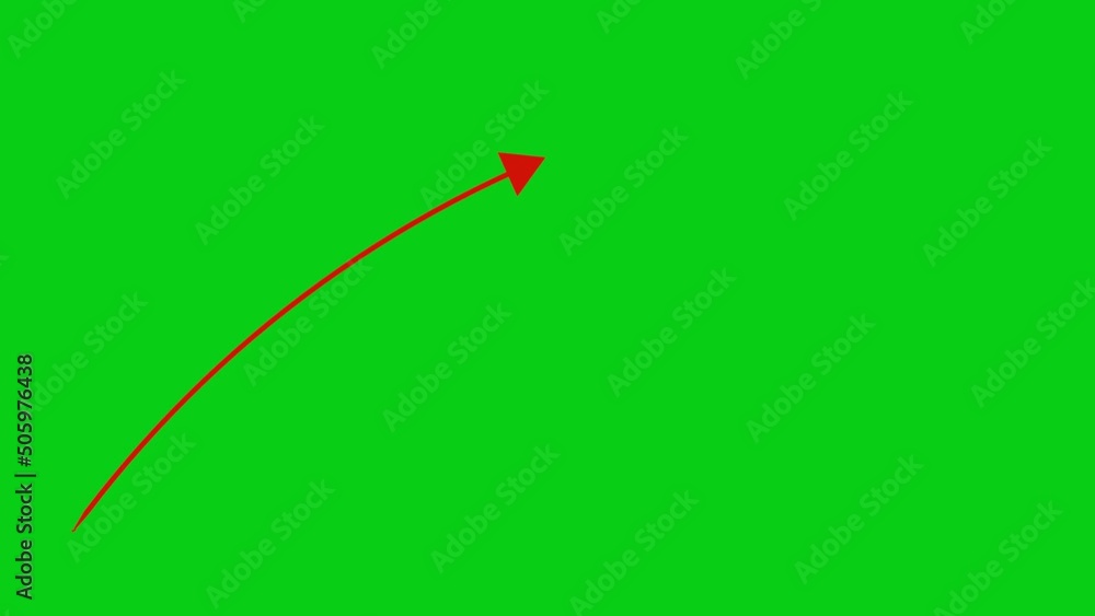 Animated arrow moving up on chromakey background. Stock market animated ...
