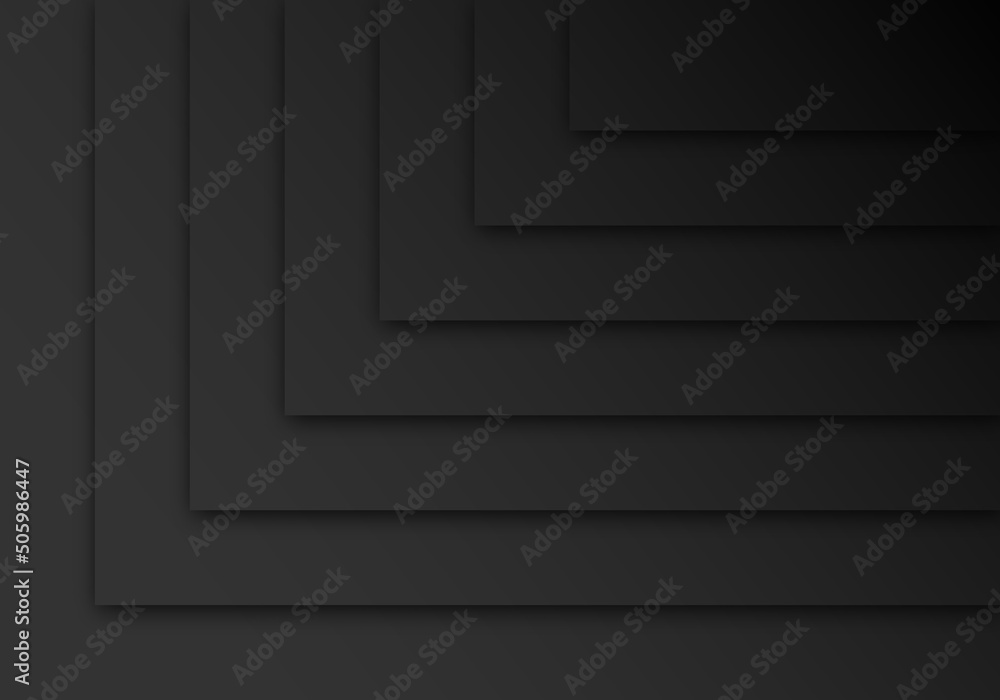 Abstract Black Metallic Tech Fold Shadow Layout Modern Template ...