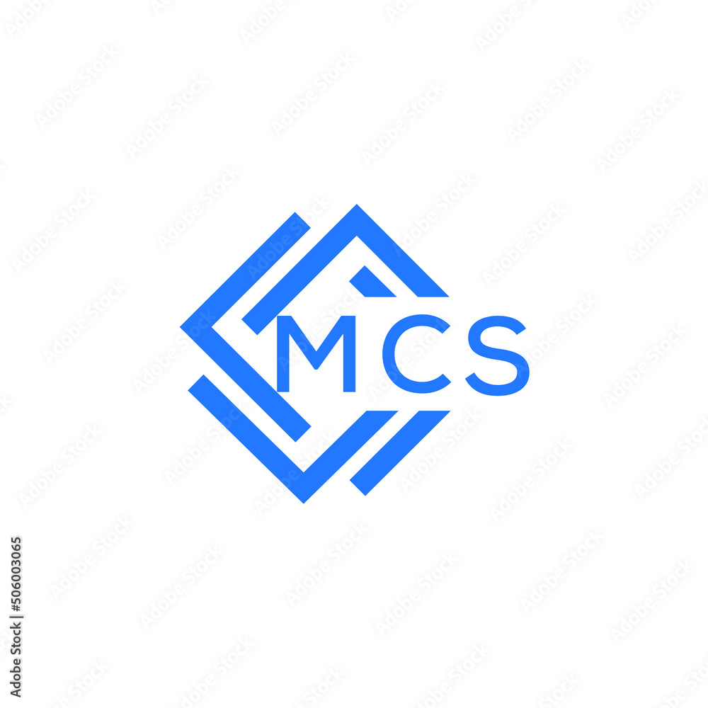 MCS technology letter logo design on white background. MCS creative ...