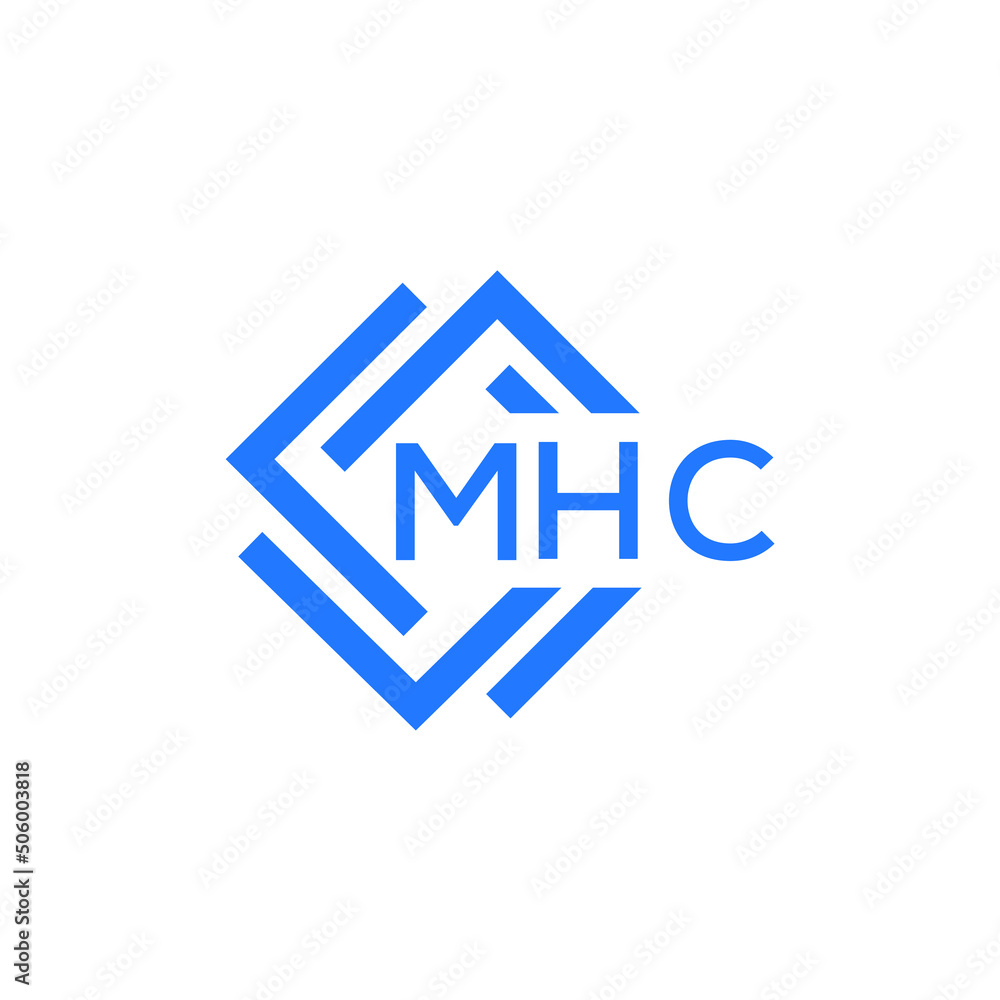 MHC technology letter logo design on white background. MHC creative ...