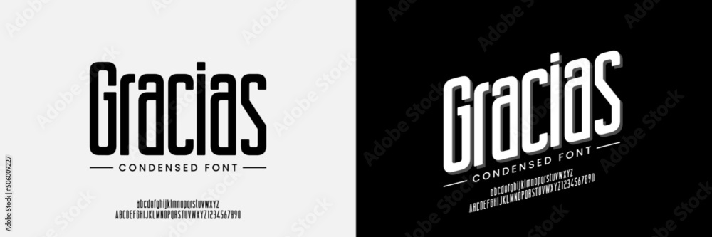 Modern Font. Upper case Lower case Number Typography urban style ...