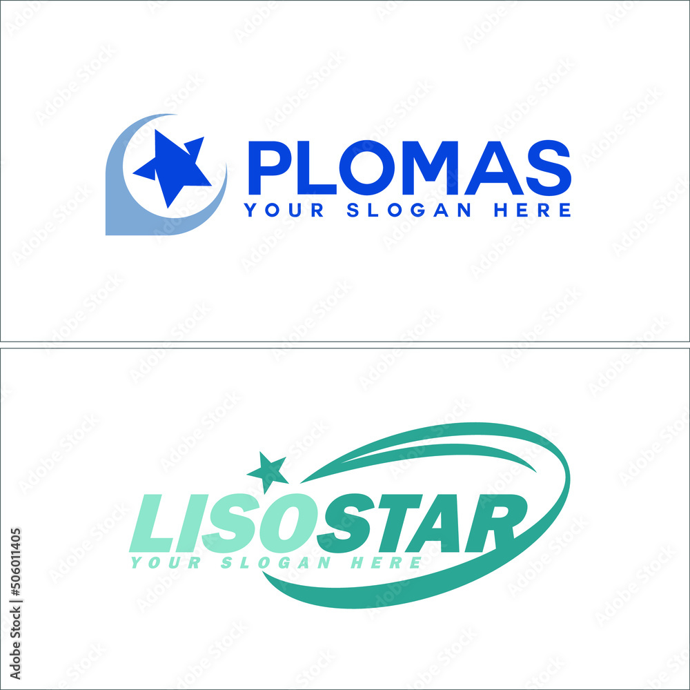 Vector illustration of business technology logo with symbol pin star ...