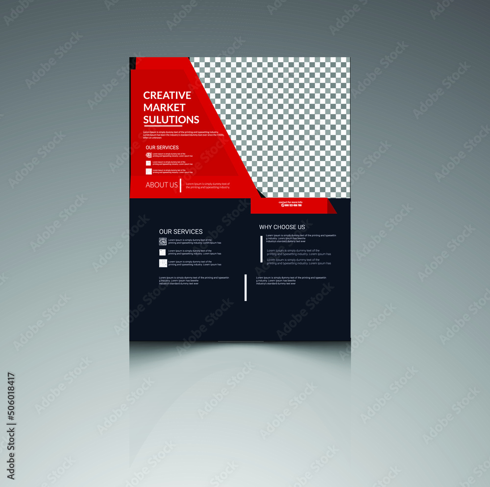 flyer in A4 with colorful triangles Brochure design Stock Vector ...