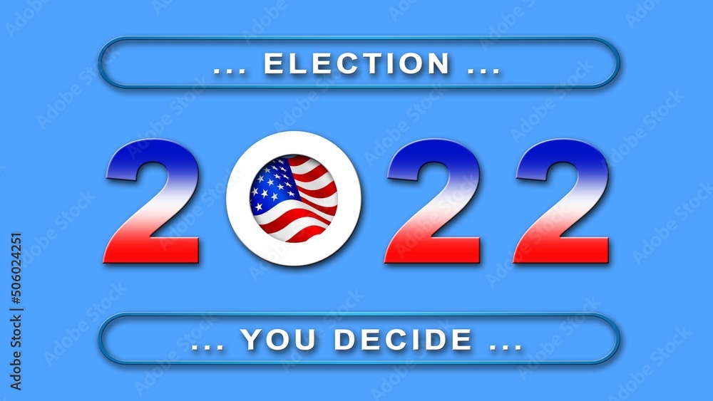 Election day 2022 in united states - poster for Election voting on blue ...