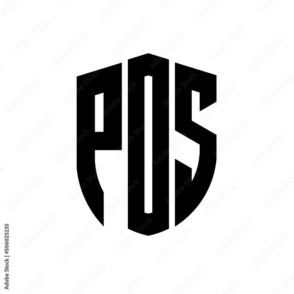 PDS letter logo design. PDS modern letter logo with black background ...
