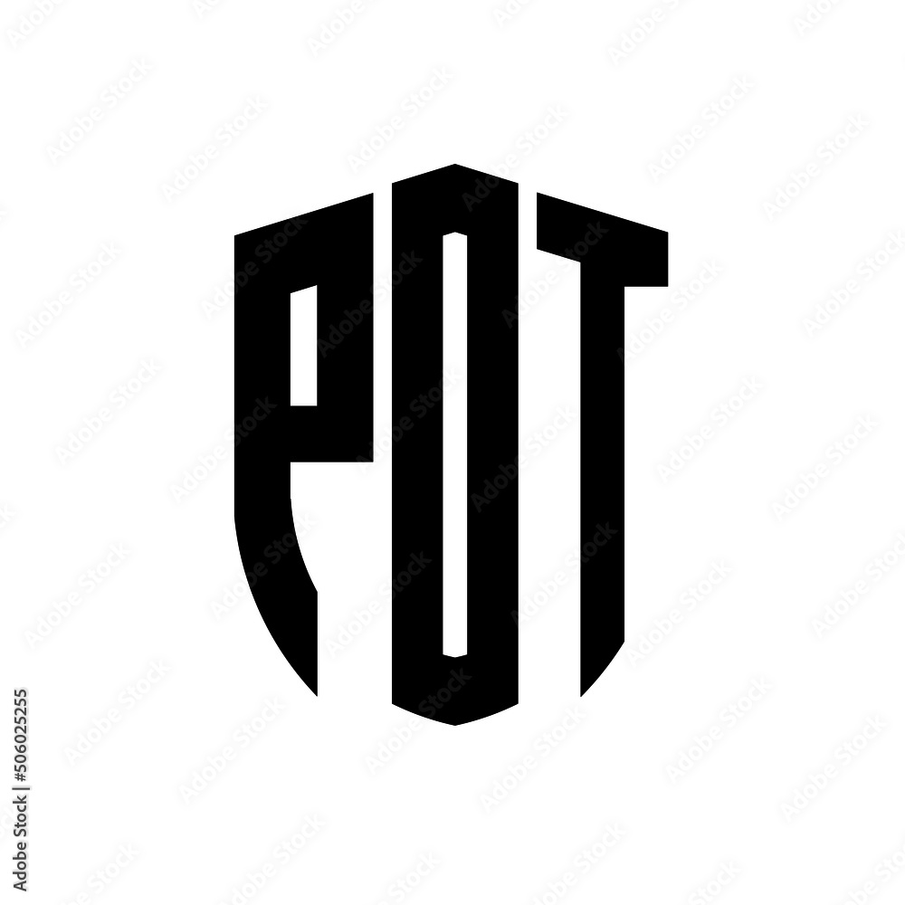 PDT letter logo design. PDT modern letter logo with black background ...