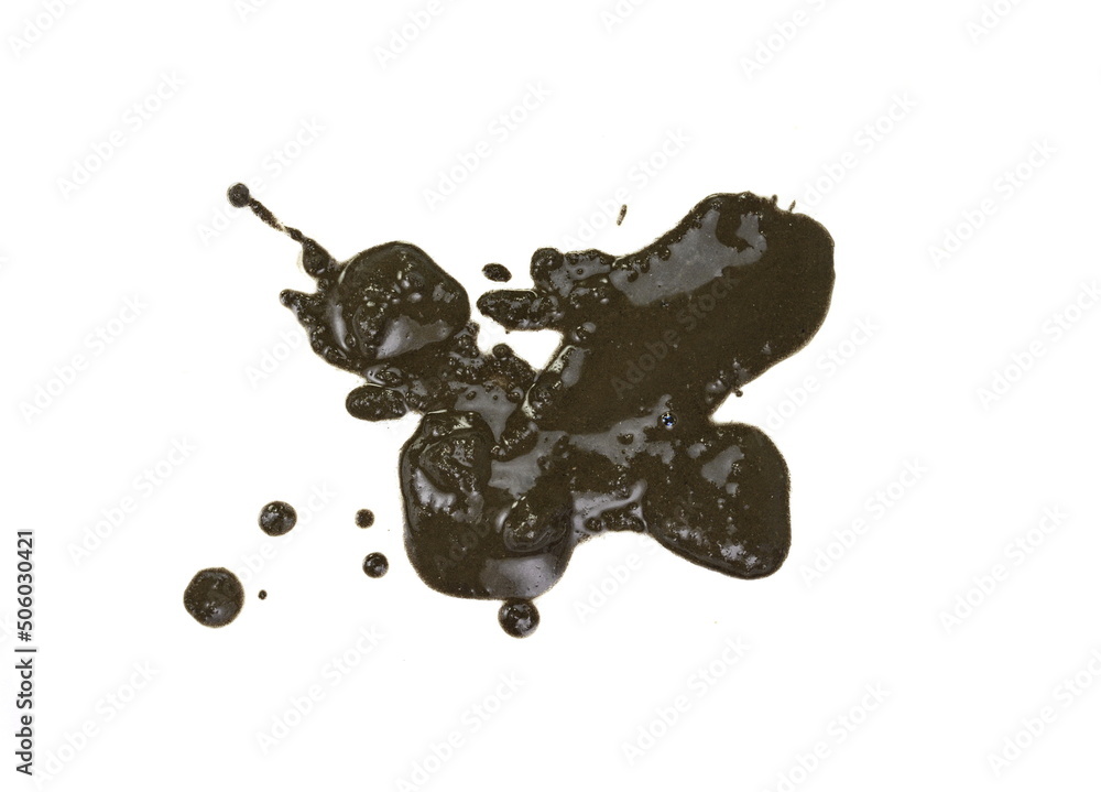 Splattered mud background. Mud pile isolated on white background. drops ...