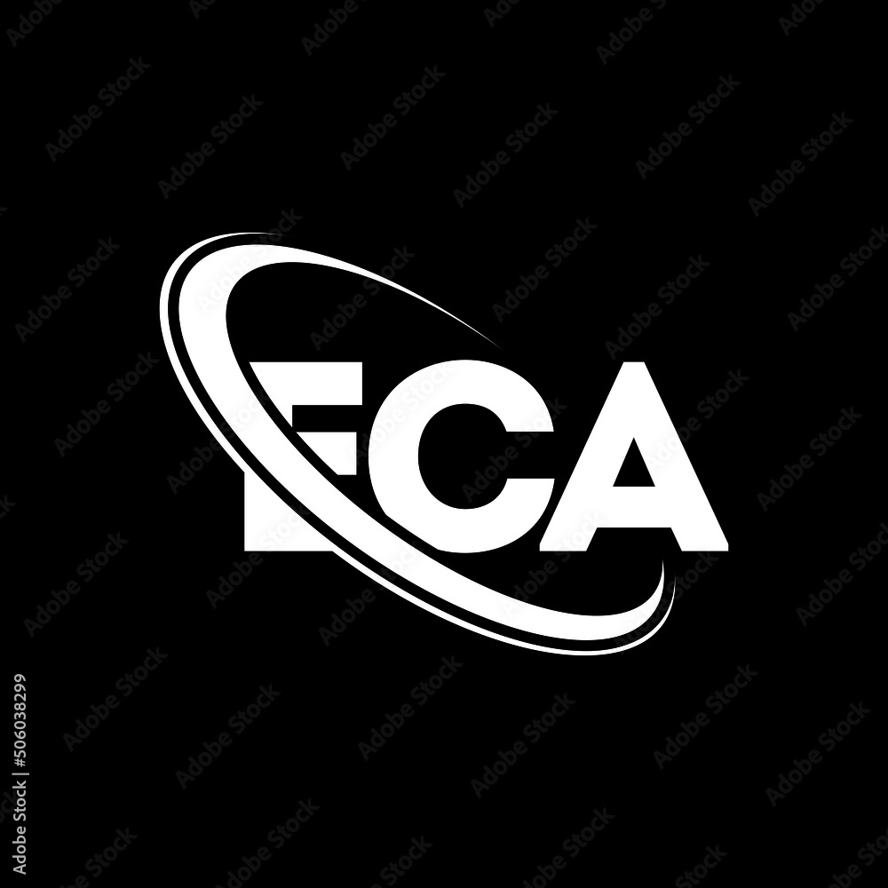 ECA logo. ECA letter. ECA letter logo design. Intitials ECA logo linked ...