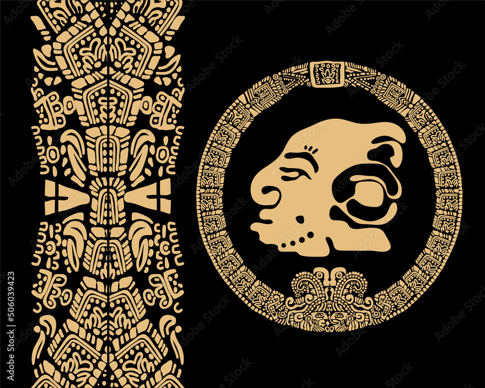 Original design for Maya calendar theme. Images of characters of ...