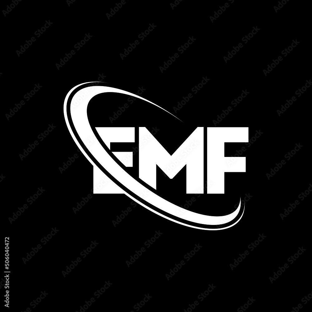 EMF logo. EMF letter. EMF letter logo design. Initials EMF logo linked ...