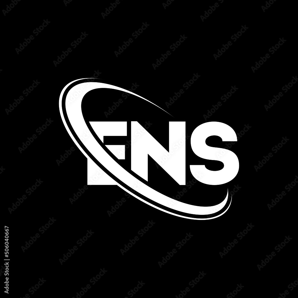 ENS logo. ENS letter. ENS letter logo design. Initials ENS logo linked with circle and uppercase ...