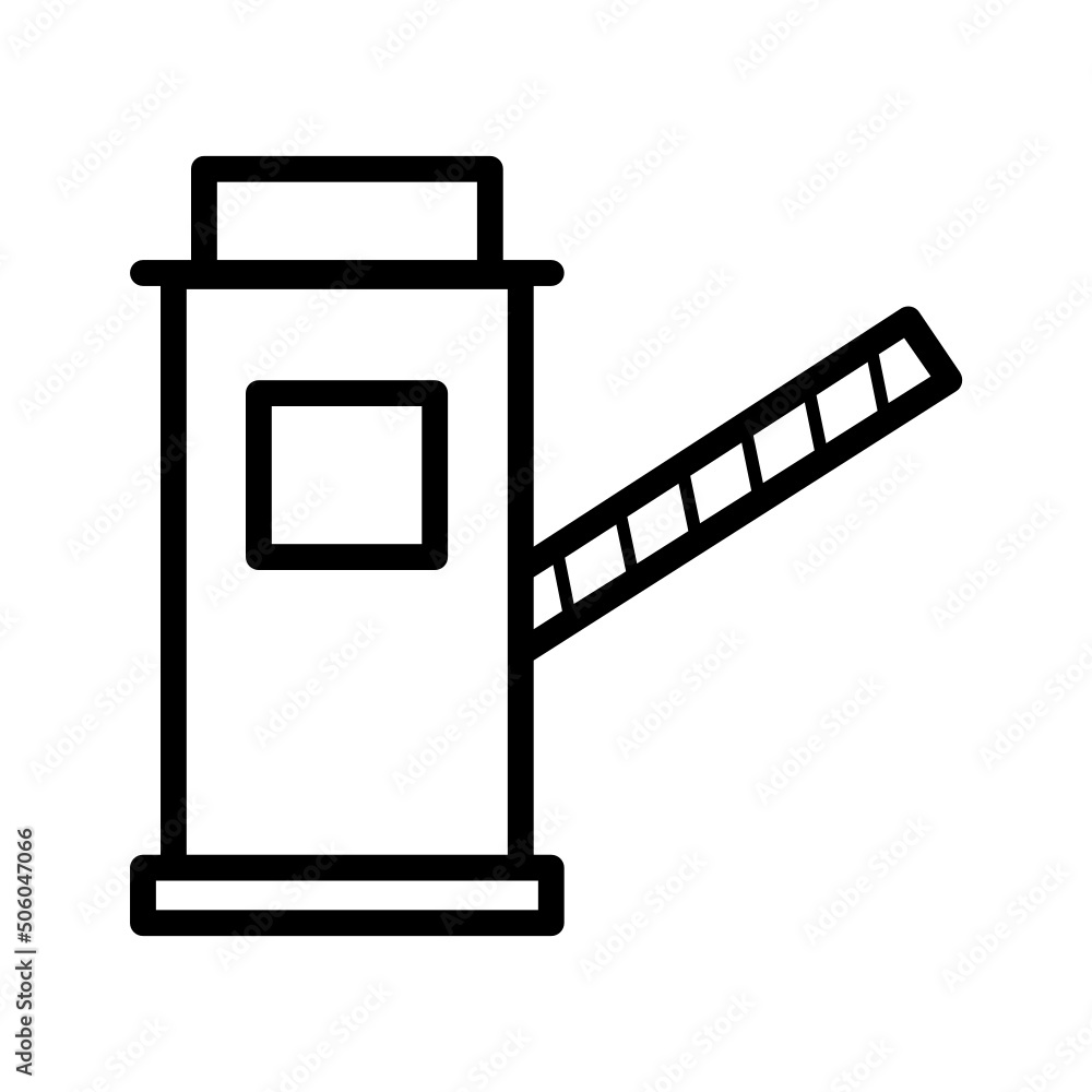 Black line for Toll Plaza Icon Stock Vector | Adobe Stock