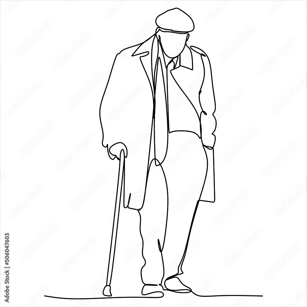 Old Black Man Sketch