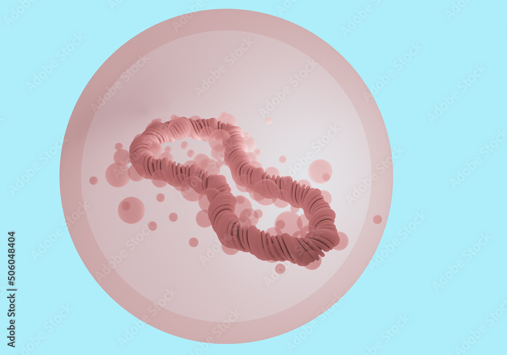 Monkeypox virus strain. Bacterium monkey pox on light background ...