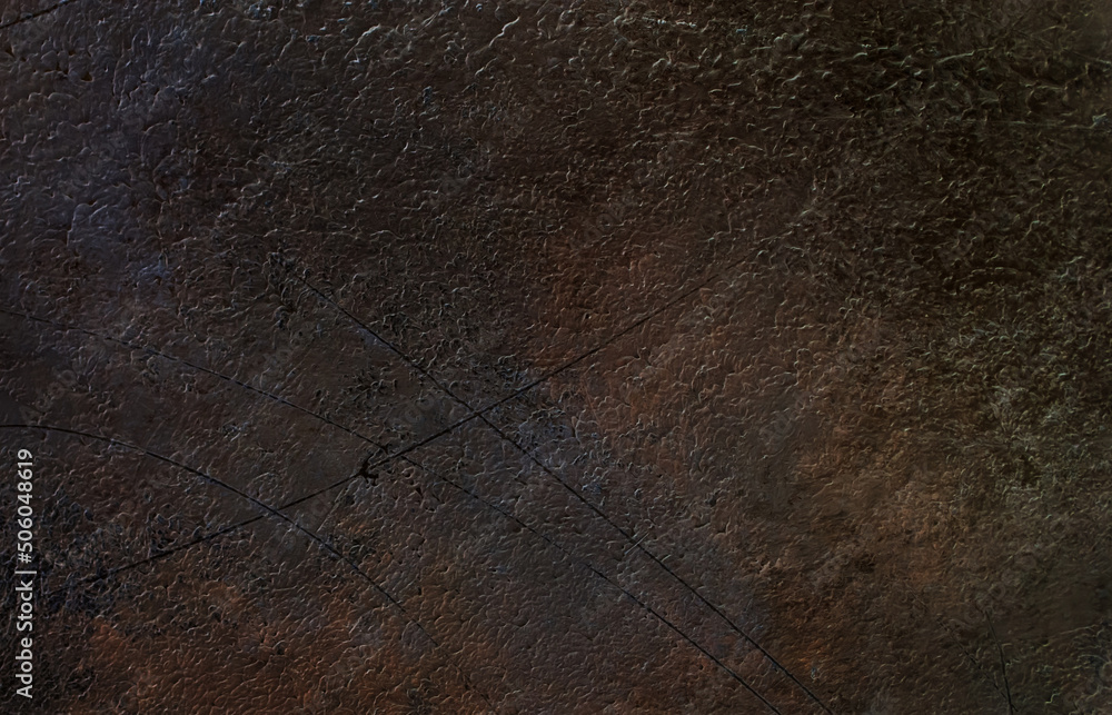 Dark background of decorative plaster with abstract spots. Unusual ...