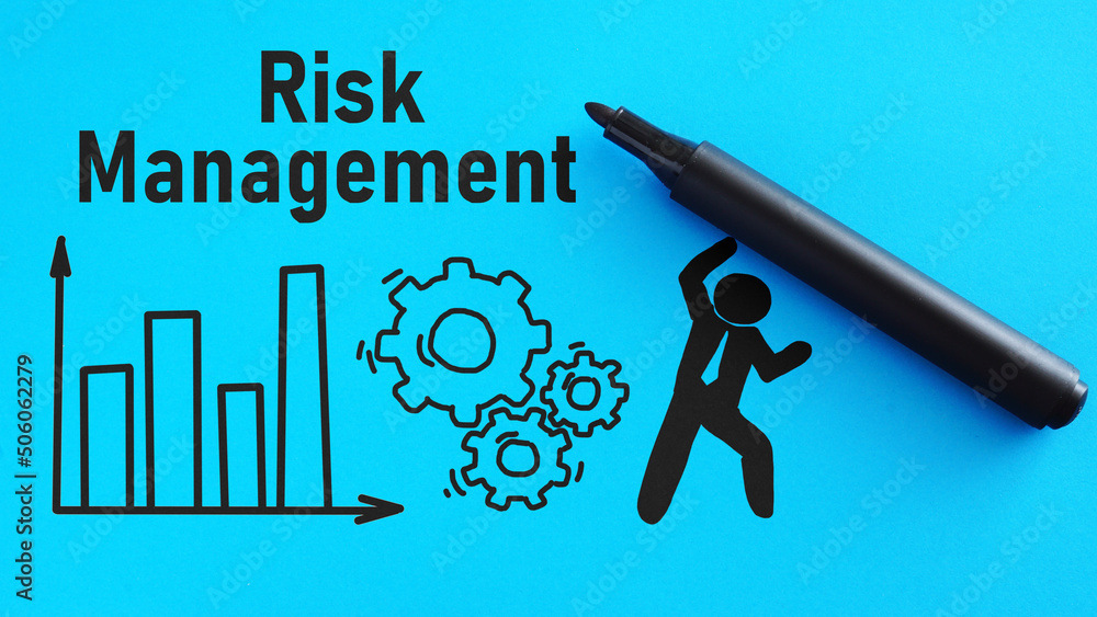 Risk Management is shown using the text Stock Photo | Adobe Stock