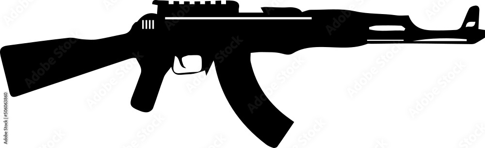 Pubg gun svg AK47 svg vector cutfile for cricut and silhouette Stock ...