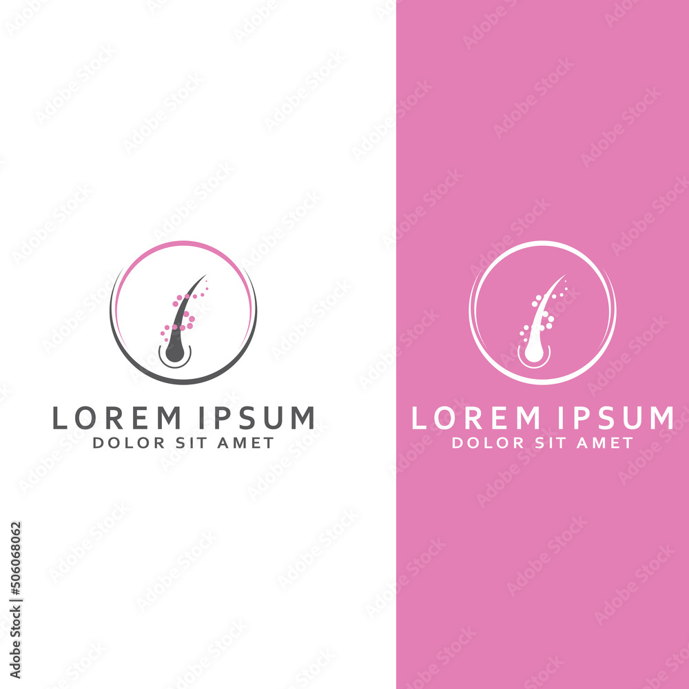 Hair care logo and hair health logo.With illustration template vector ...