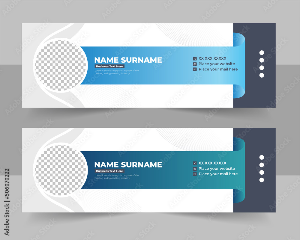 Modern creative email signature design template for business, corporate ...