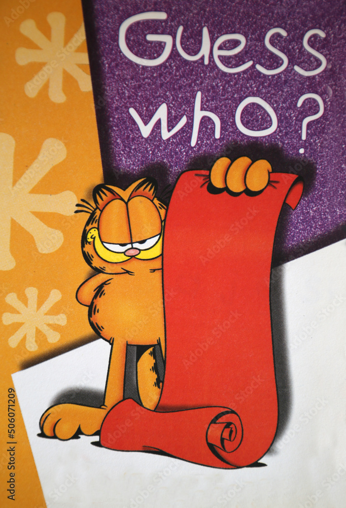 Garfield. Lasagna loving orange cat. Character of television series ...