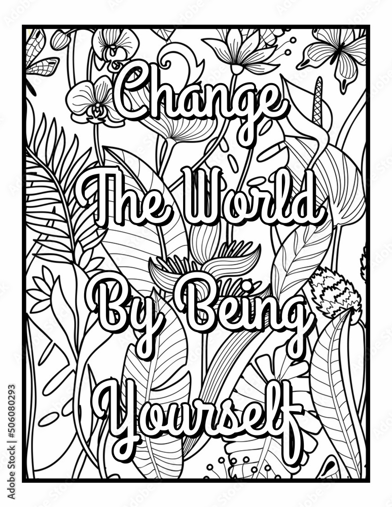 Inspirational Motivational quotes coloring pages, positive Affirmations ...