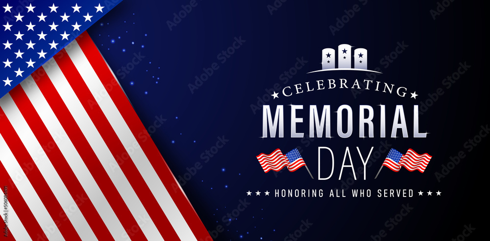 Celebrating of memorial day backgrounds for website banner, poster ...