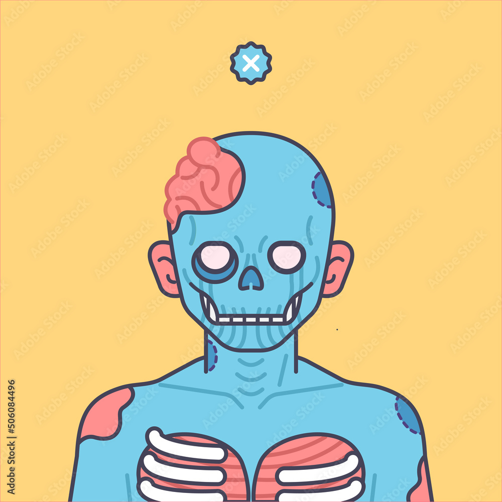 zombie character illustration for avatar profile picture Stock Vector ...