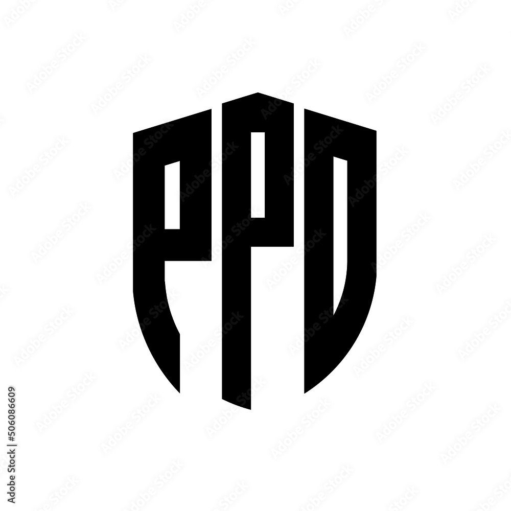 PPD letter logo design. PPD modern letter logo with black background ...