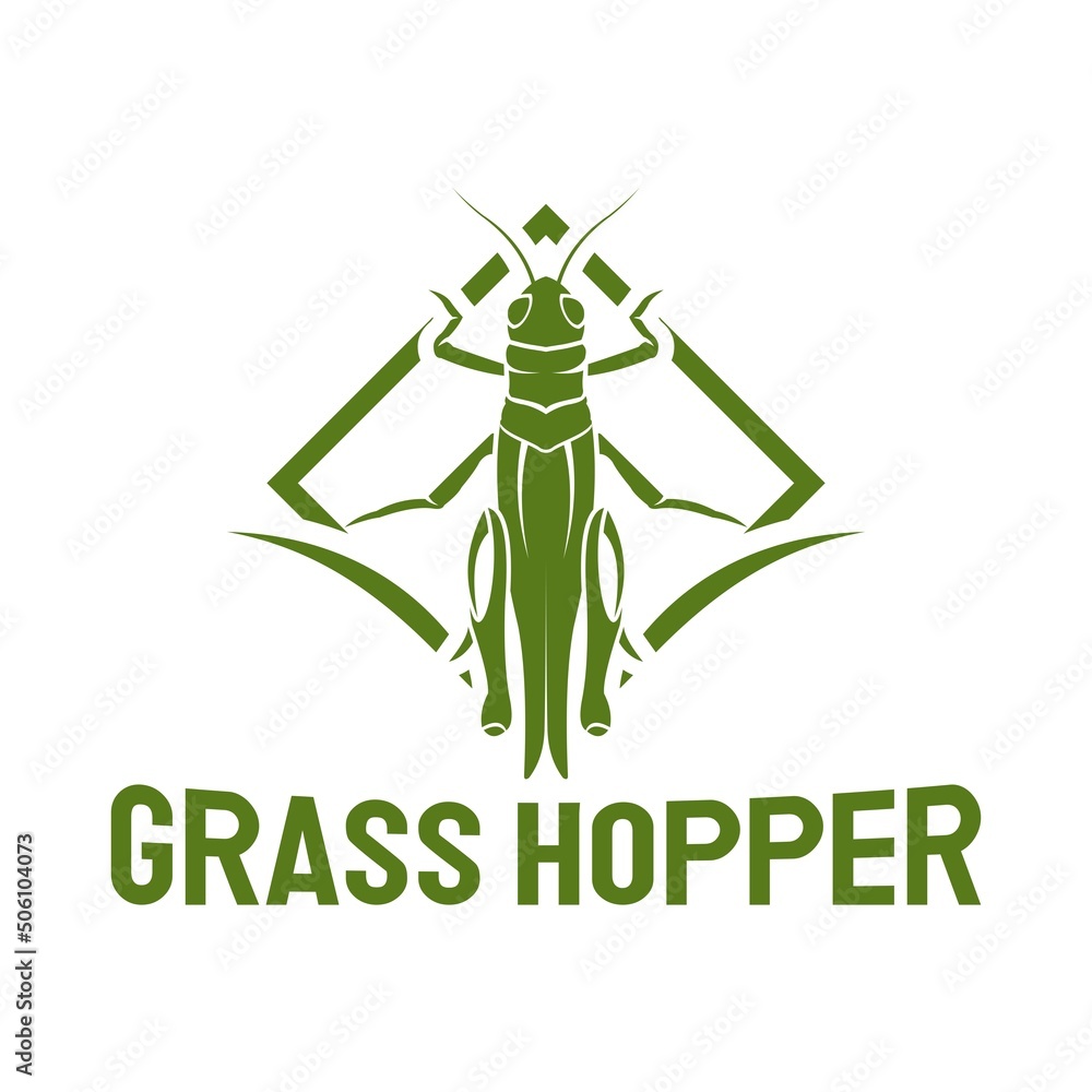 grasshopper design icon logo vector Stock Vector | Adobe Stock