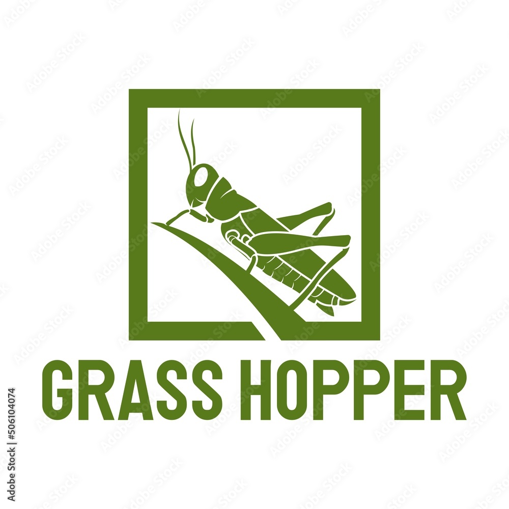 grasshopper design icon logo vector Stock Vector | Adobe Stock